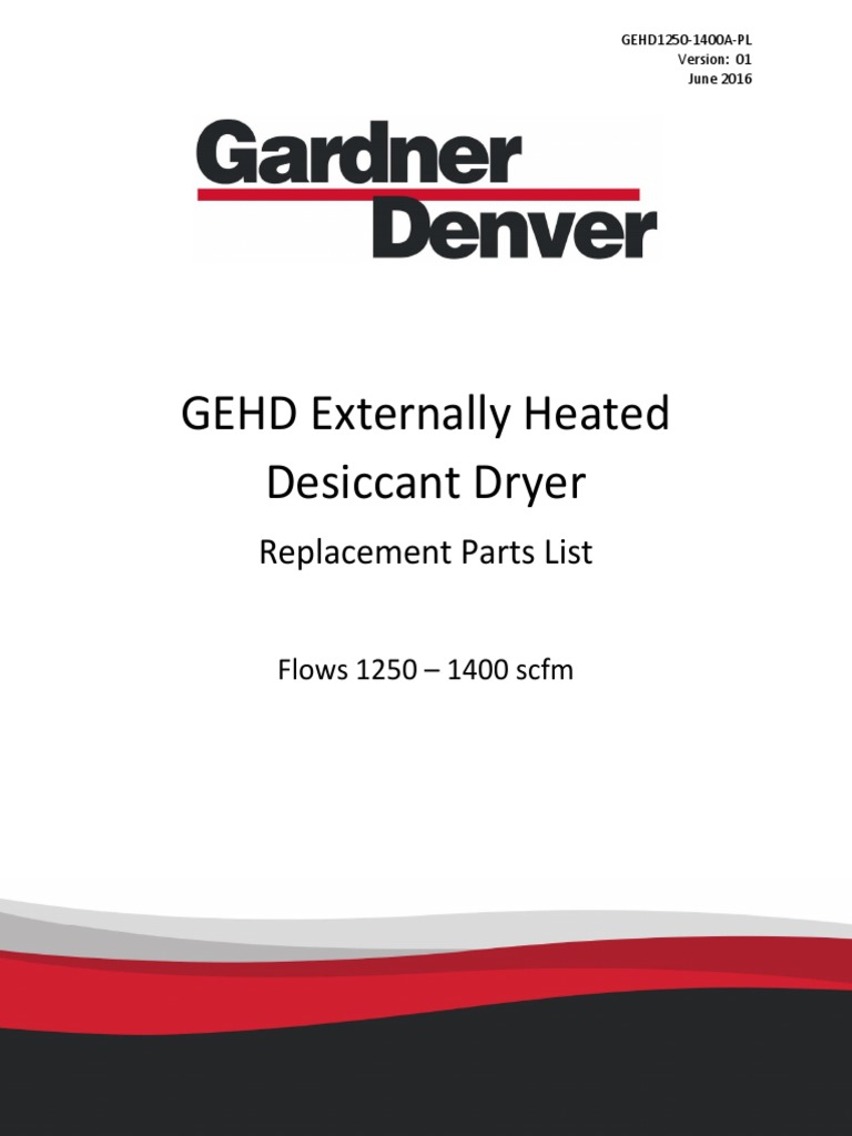 GEHD Externally Heated Desiccant Dryer: Replacement Parts List | PDF ...
