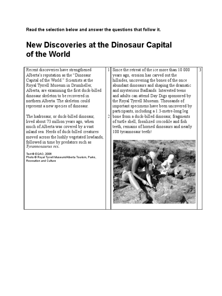 New Discoveries at The Dinosaur Capital of The World: Read The ...