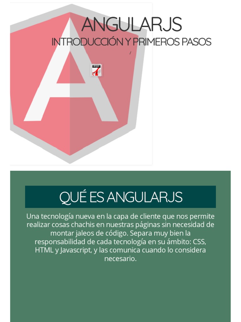 Tutorial Sencillo de AngularJS | PDF | Js angular | Modelo de objeto de ... Tutorial Sencillo de AngularJS | PDF | Js angular | Modelo de objeto de ...