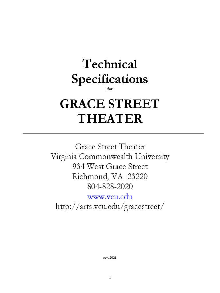 GST Tech Specs 2021 | PDF | Equipment | Theatre