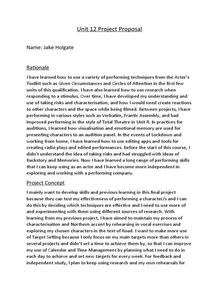 Project Proposal First Draft | PDF | Memory | Learning