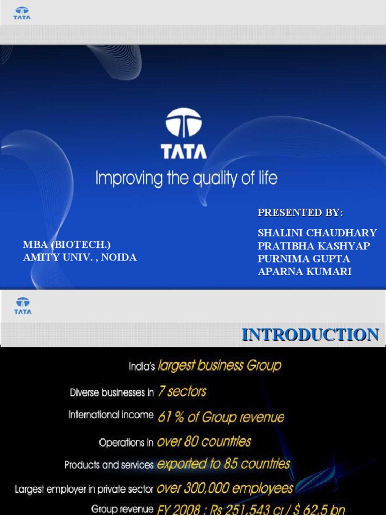 Tata Group: History and Impact | PDF