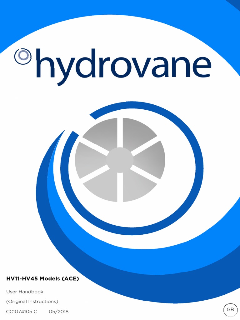 HV11-HV45 Models (ACE) : User Handbook (Original Instructions ...