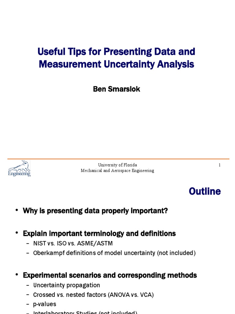 Data Presentation & Uncertainty Analysis Tips | PDF | Uncertainty ...