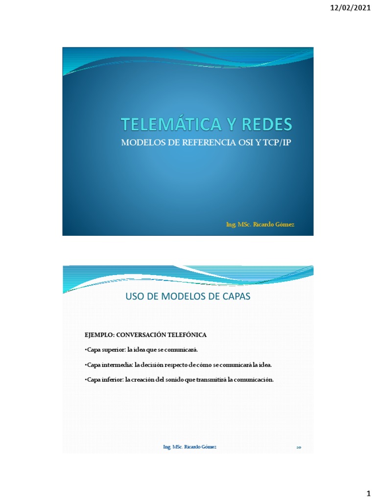 Conceptos Básicos - Modelos - OSI - TCP - IP | PDF | Modelo osi | Protocolos de internet