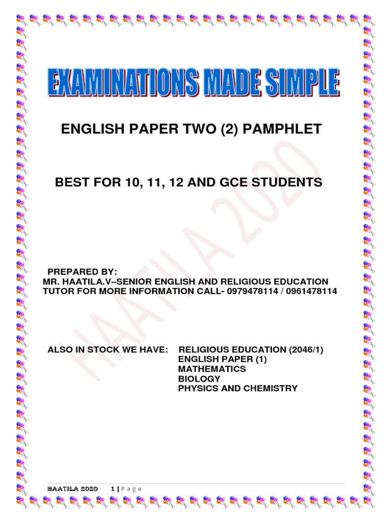 English Pamphlet Grade 12 | PDF | Verb | Adverb