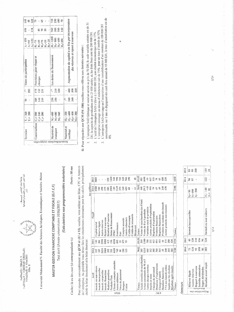Concour Rabat Agdal GFCF 2016 2017 | PDF