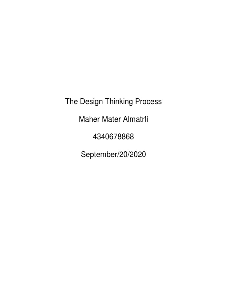 Maher - Design Thinking | PDF | Design Thinking | Design