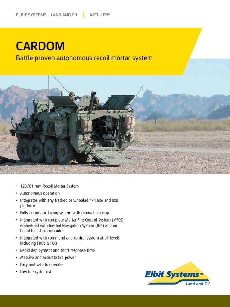 Cardom: Battle Proven Autonomous Recoil Mortar System | PDF | Mortar ...