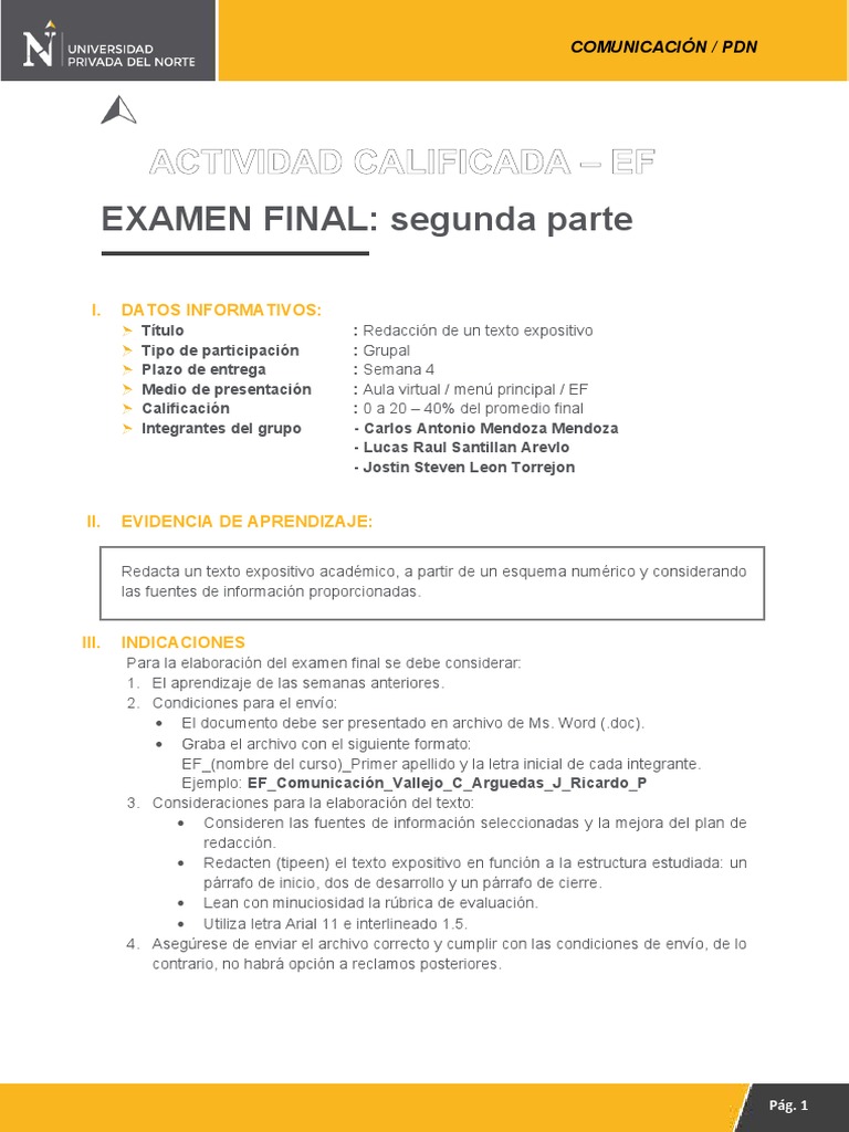EF Comunicación Leon Torrejon Jostin Steven | PDF | Evaluación | Prueba (evaluación)