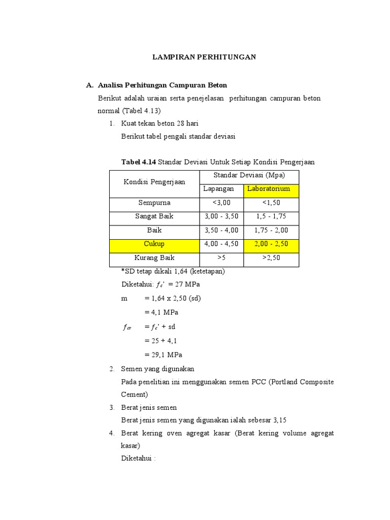 Lampiran Perhitungan | PDF