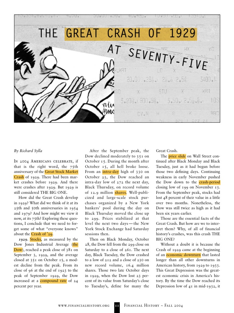 The Great Crash of 1929 | PDF | Wall Street Crash Of 1929 | United ...