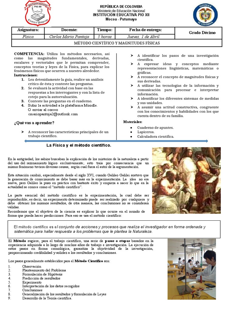 Método Científico y Magnitudes Físicas. | PDF | Sistema Internacional de Unidades | Método ...