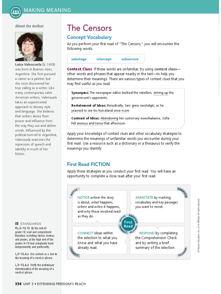 The Censors by Luisa Valenzuela | PDF | Censorship