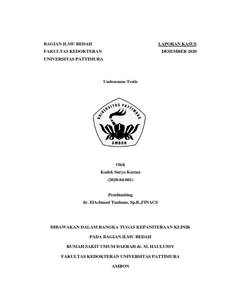 Lapsus Undesensus Testis | PDF