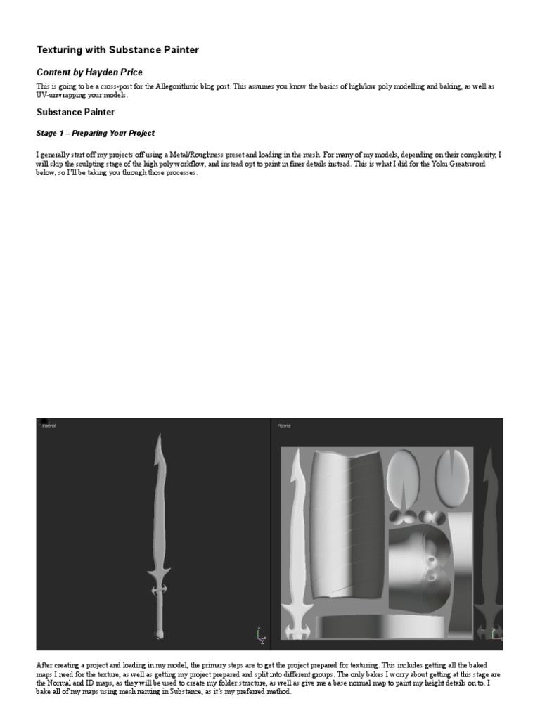 Texturizando Com Substance Painter | PDF | Texture Mapping | Computer Graphics