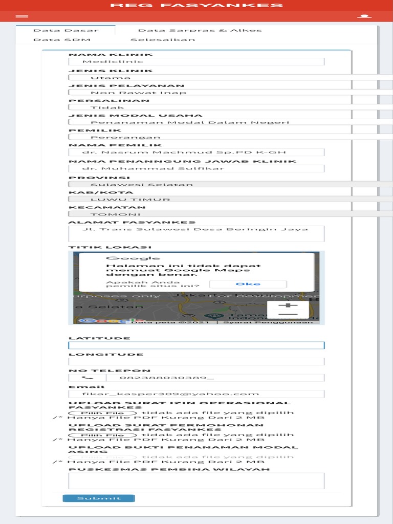 Registrasi Fasyankes | PDF