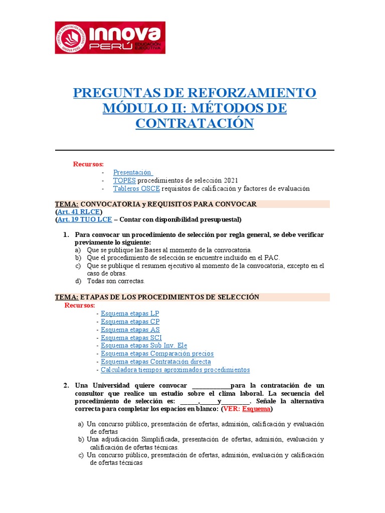 Preguntas para Clases Modulo 2 | PDF | Servicio de subasta | Business