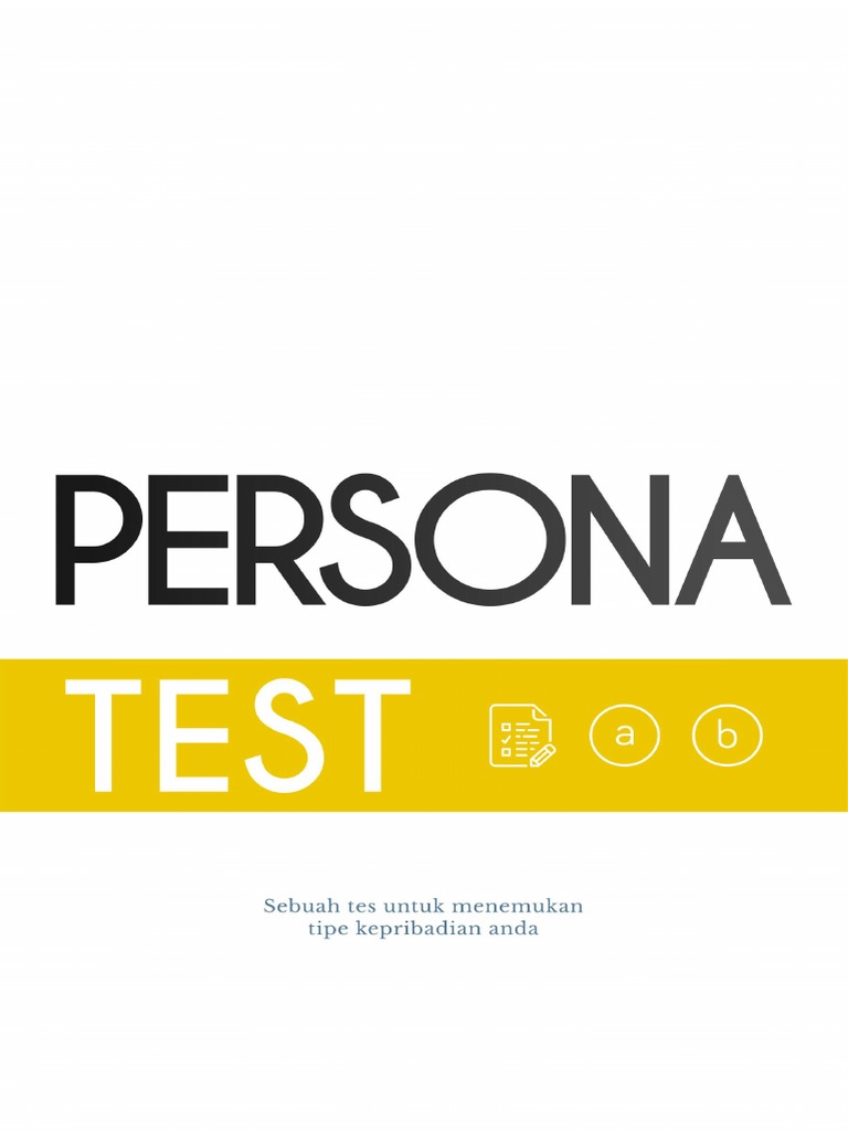 Persona Test | PDF | Karier & Perkembangan | Pengembangan Diri