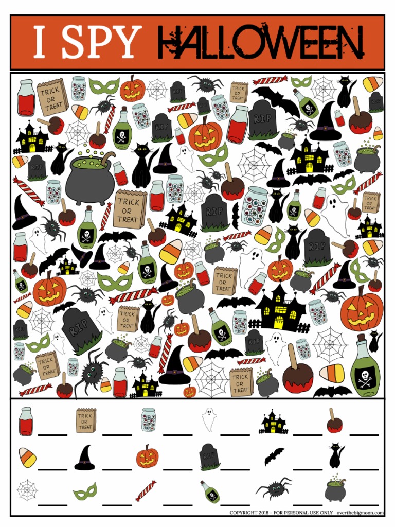 Halloween I Spy Printable | PDF