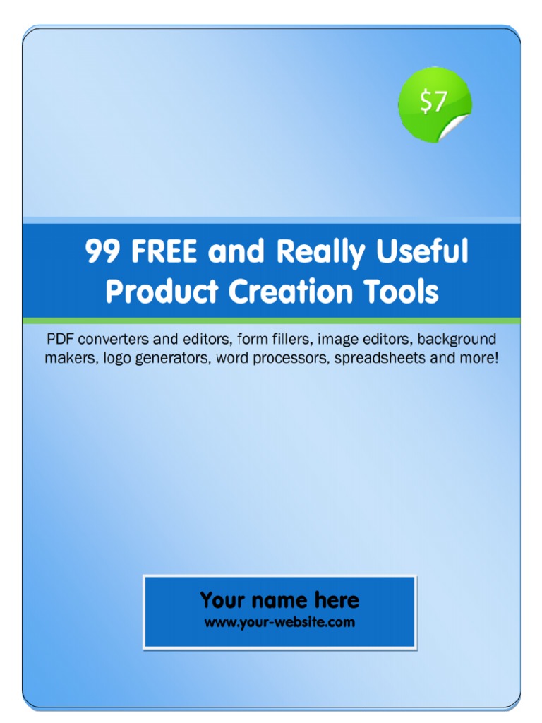 99 Free Product Creation Tools | PDF | Microsoft Excel | Spreadsheet