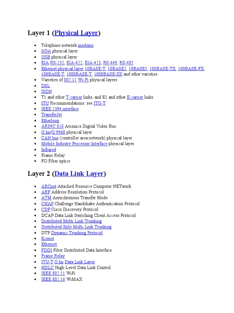 Osi Layer | PDF | Computer Network | Internet Protocols