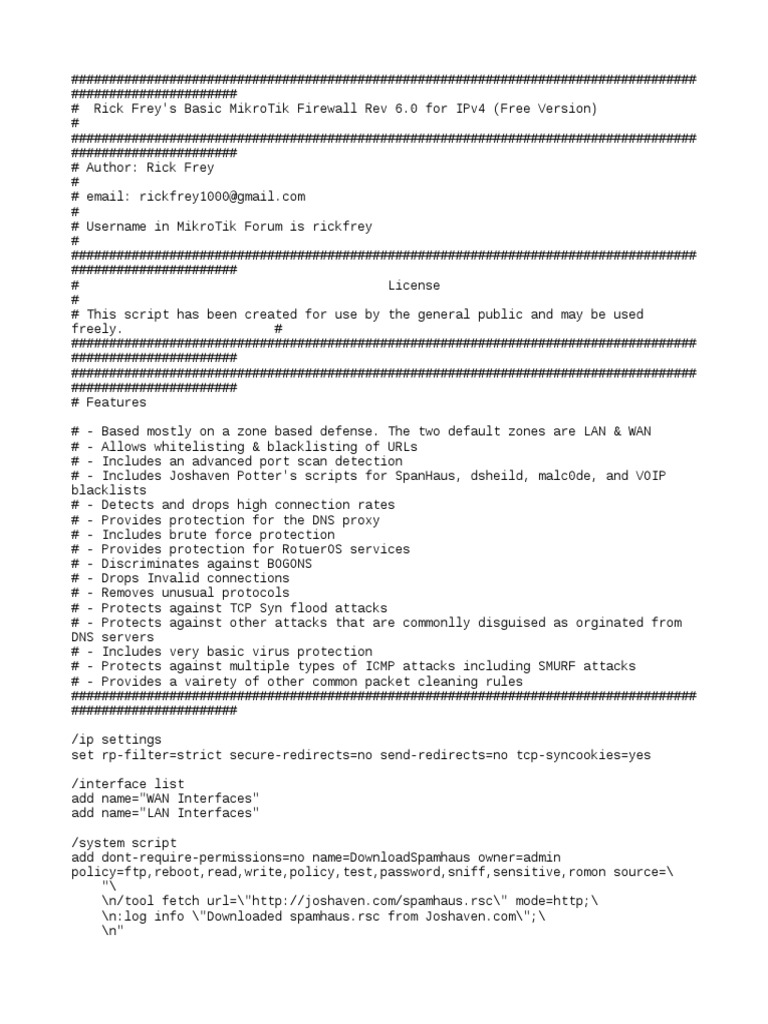 Mikrotik Firewall v6-0 | PDF | Domain Name System | Transmission Control Protocol