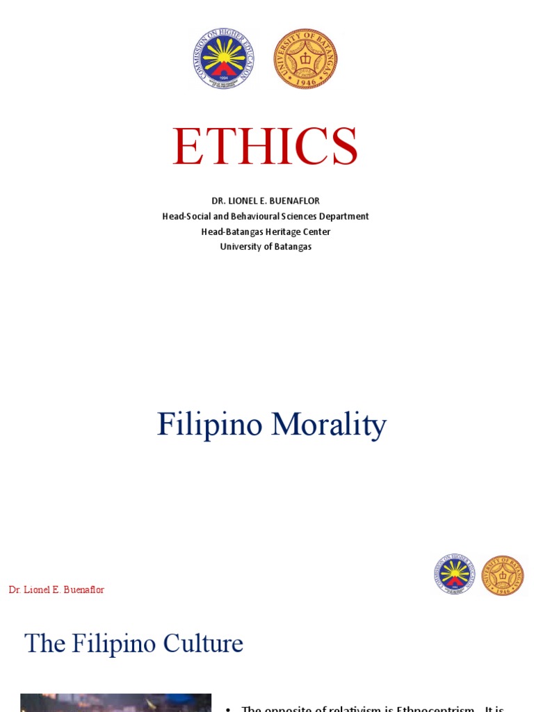 Ethics 05-Filipino Morality | PDF | Philippines | Morality