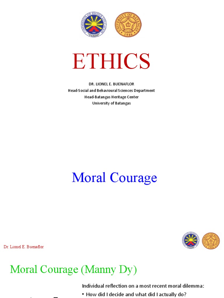 Understanding Moral Courage in Ethics | PDF | Courage | Virtue