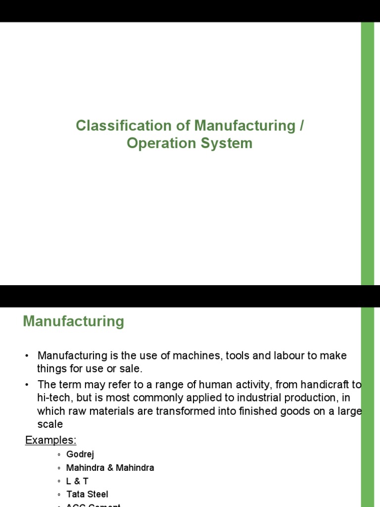 Manufacturing Systems - Schemmer Matrix | PDF | Mass Production ...