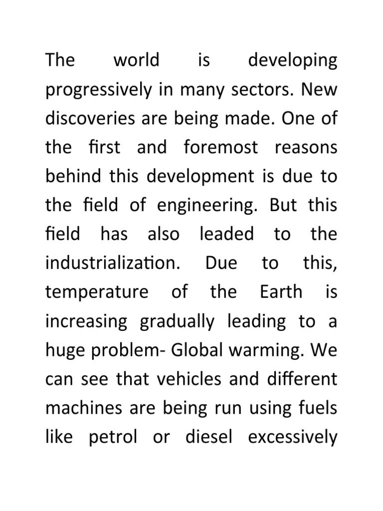 The World Is Developing Progressively in Many Sectors | PDF