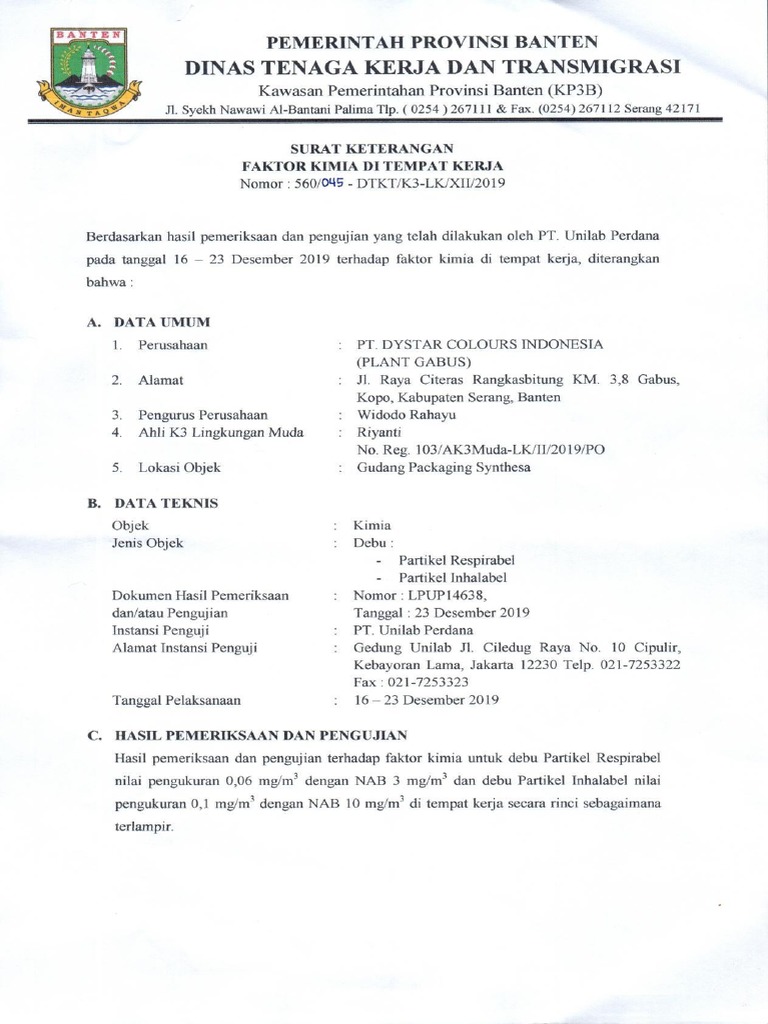 Contoh Suket Lingker Banten | PDF