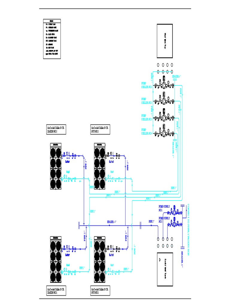 SCHEMATIC SYSTEM CHILLER PLANT 3 (MERO) - Model | PDF | Tools | Equipment