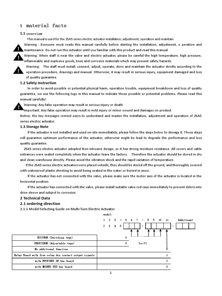 2sa5 Manual | PDF | Relay | Actuator