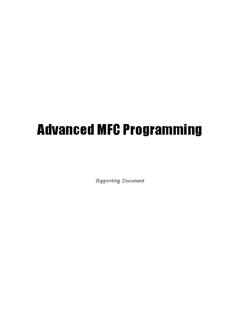 Advanced MFC Programming | PDF | Button (Computing) | Class (Computer Programming)