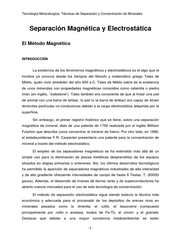 El Método Magnético y El Método Electrostático2 | PDF | Campo magnético ...