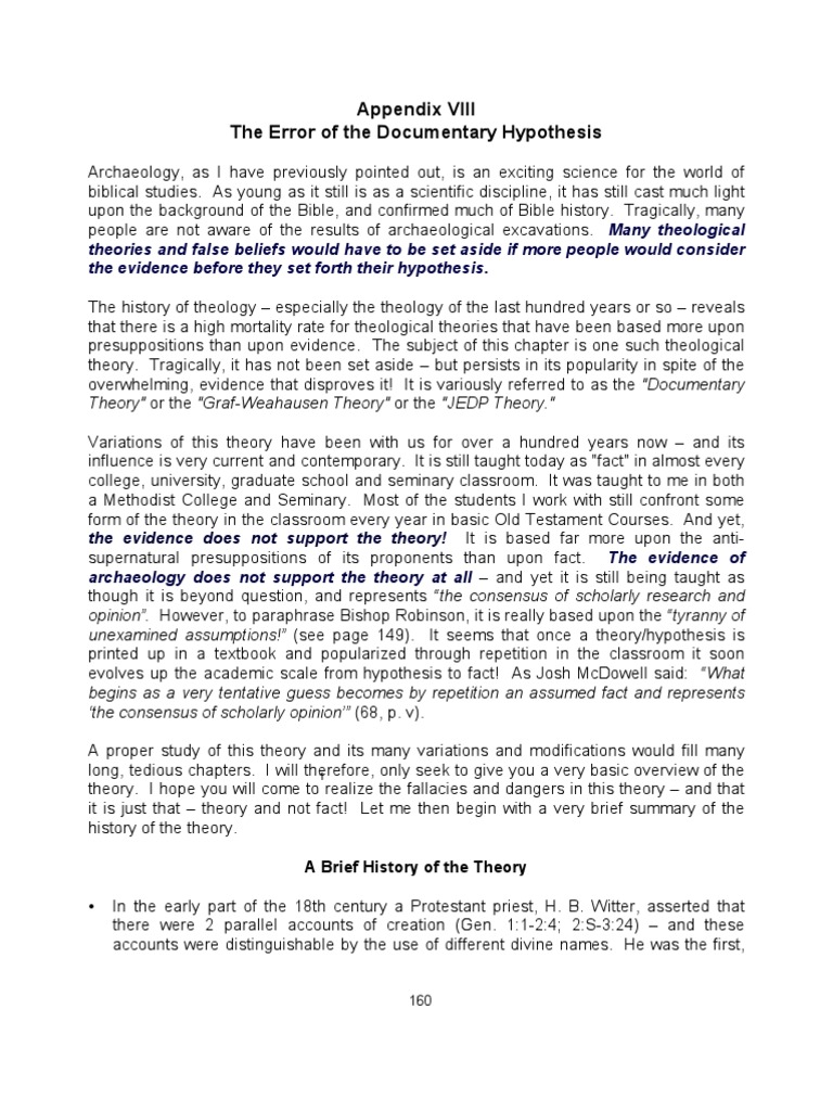 Documentary Hypothesis | PDF