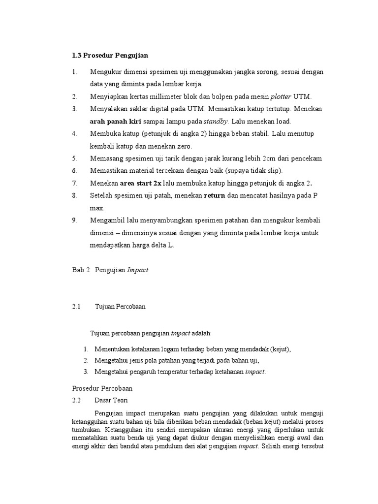 Prosedur Pengujian | PDF