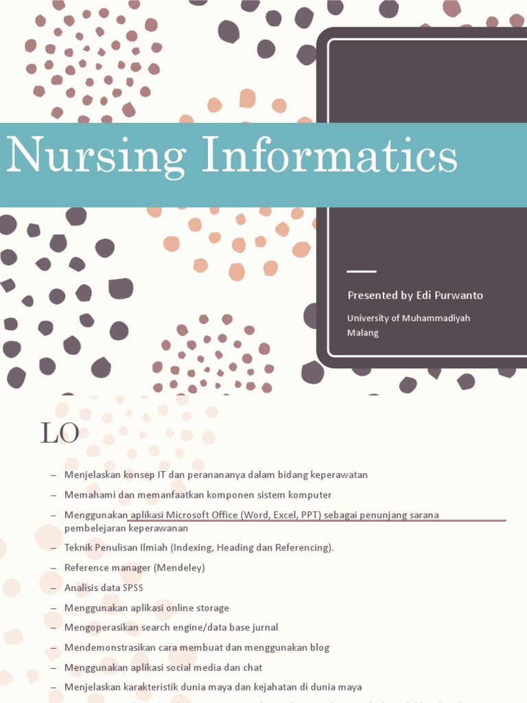 M2-Nursing Informatics | PDF | Health Informatics | Nursing