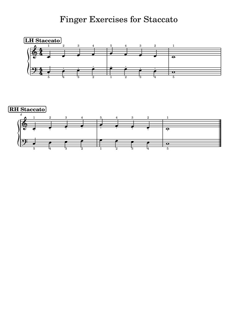 Staccato Exercises | PDF