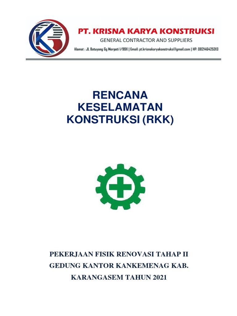 Rencana Keselamatan Konstruksi (RKK) | PDF