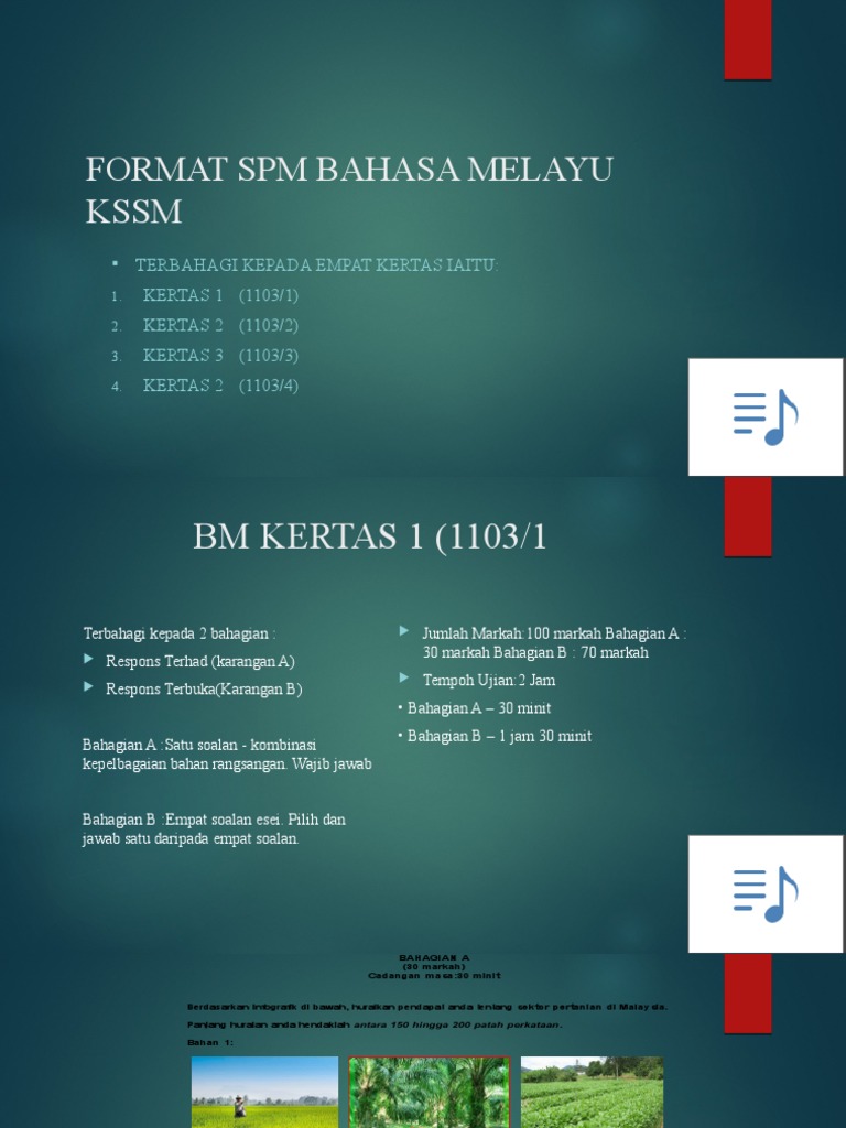 FORMAT SPM BAHASA MELAYU KSSM-powerpoint | PDF