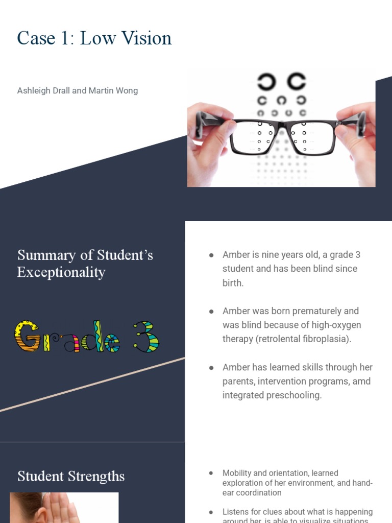 Case 1 Low Vision | PDF | Visual Impairment | Lesson Plan
