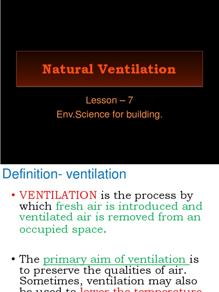 Building Natural Ventilation | PDF | Ventilation (Architecture) | Wound