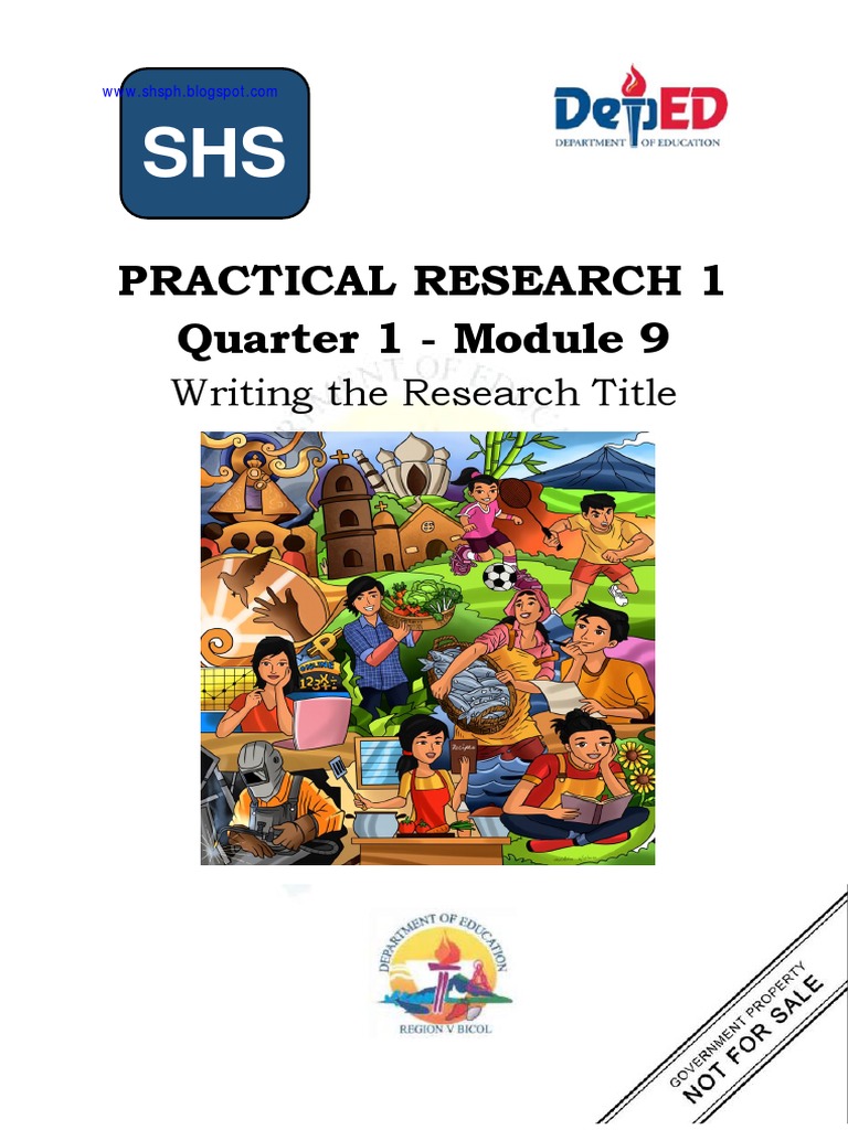 Practical Research 1 Quarter 1 - Module 9: Writing The Research Title ...