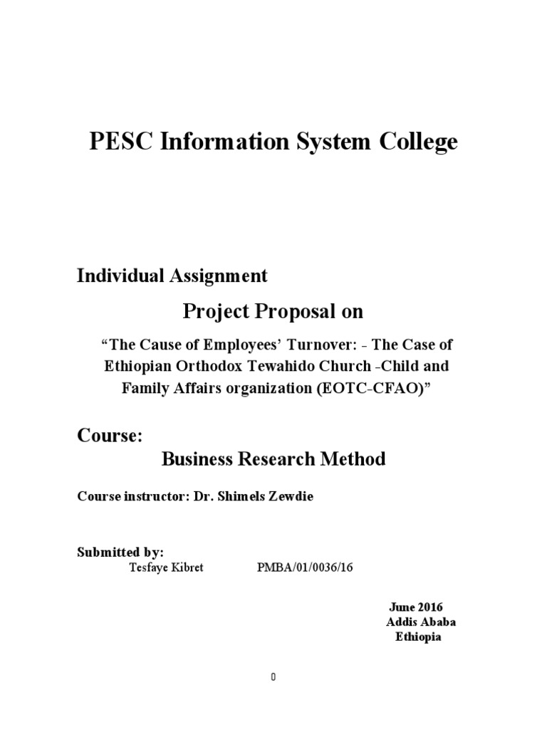Employee Turnover Project Proposal Final2 | PDF | Survey Methodology ...