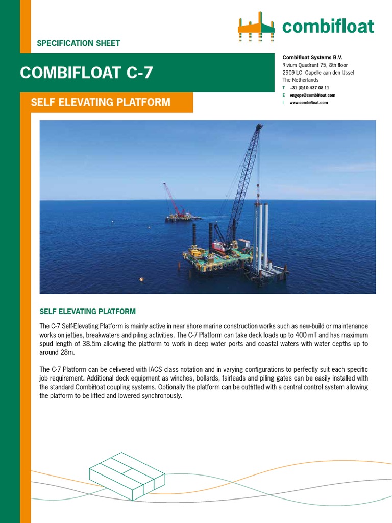 Combifloat C-7: Self Elevating Platform | PDF | Pump | Engines