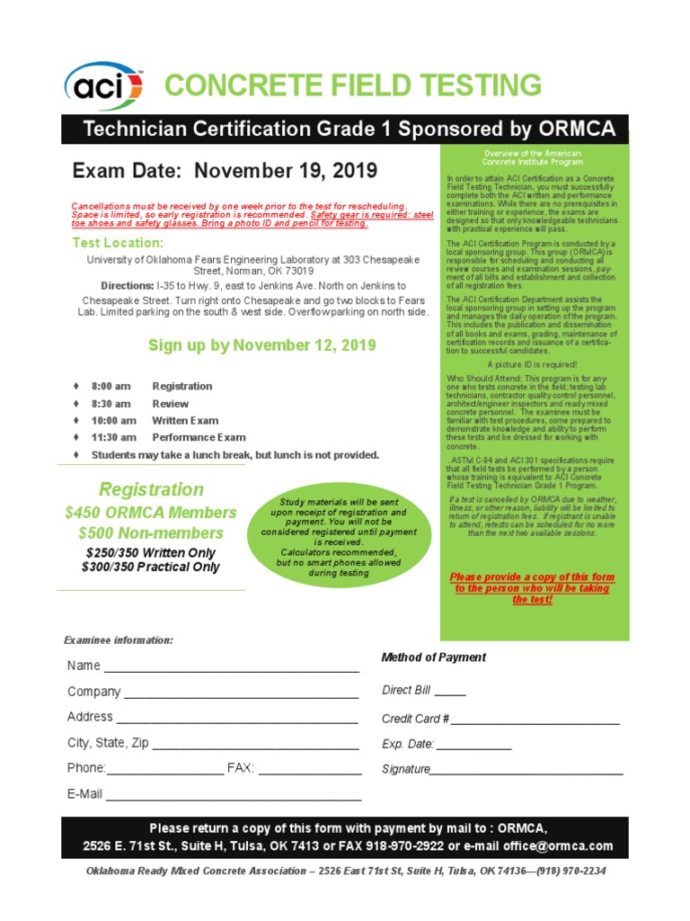 Concrete Testing Certification Event | PDF | Test (Assessment) | Test ...