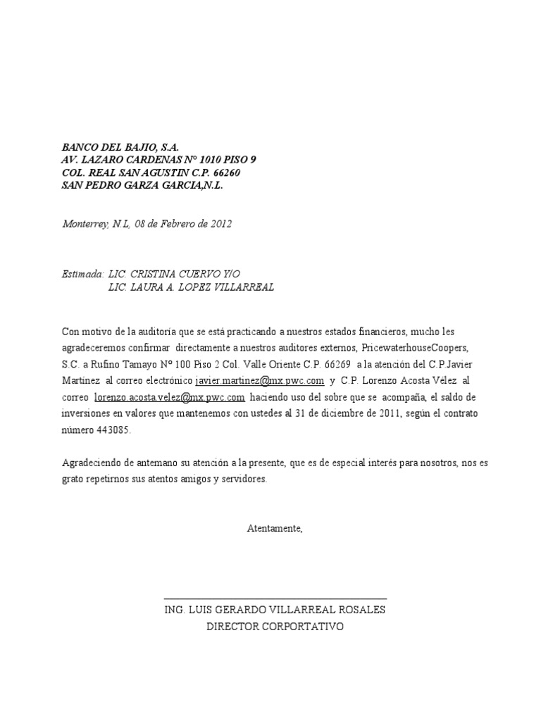 Banco Del Bajio | PDF