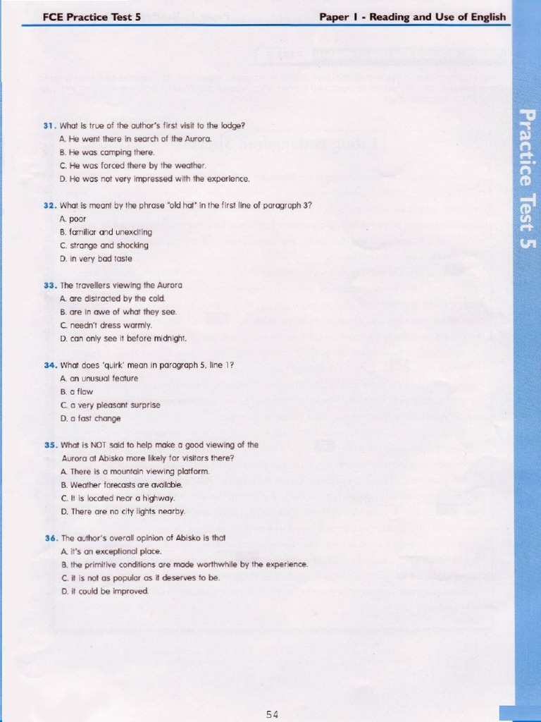 Reading and Use of English Simulation 4 | PDF